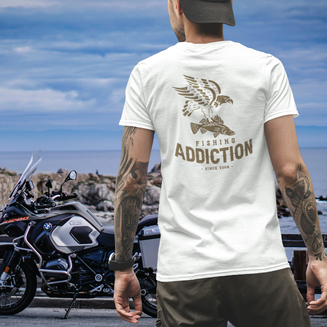 Fishing Addiction Logo Tee – Mark Berg's Fishing Addiction